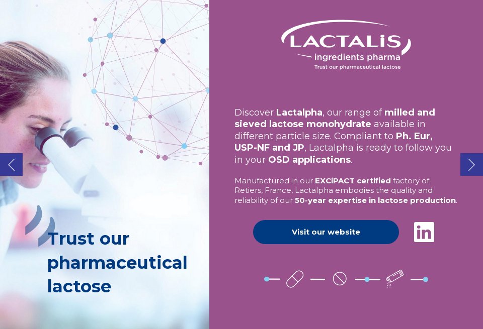 Lactalis Ingredients - Pharma Technology Focus | Issue 141 | April 2024