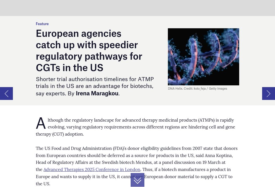 European agencies catch up with speedier regulatory pathways for CGTs in the US - Pharma ...