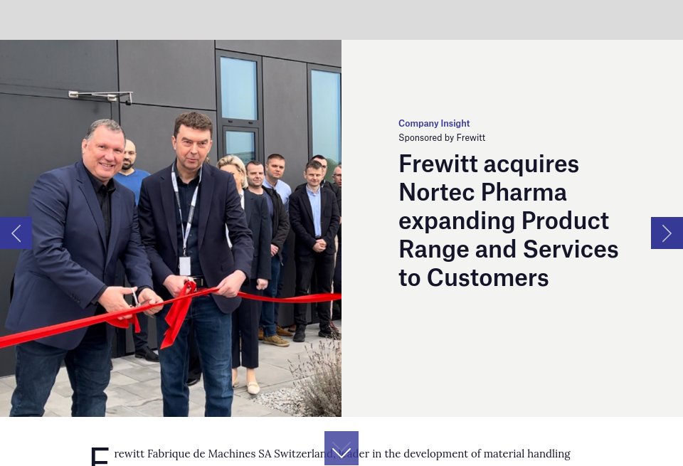 Frewitt Company Insight - Pharma Technology Focus | Issue 153 | April 2025