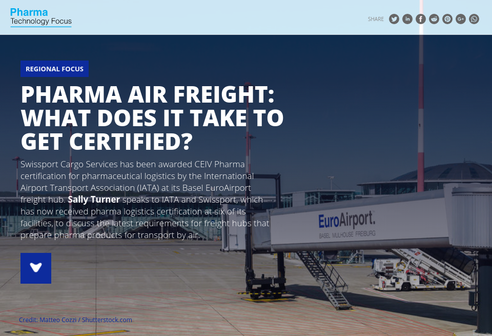 Pharma air freight: what does it take to get certified? - Pharma ...