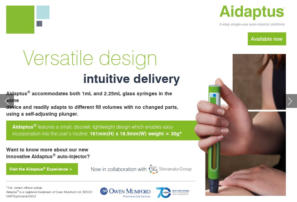 Owen Mumford - Pharma Technology Focus | Issue 121 | August 2022