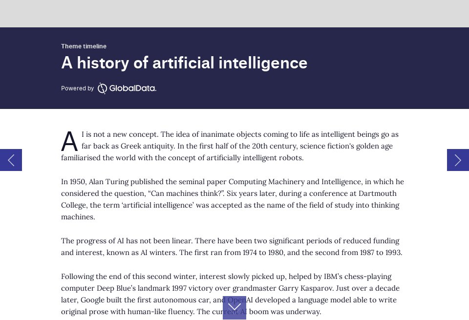 A history of artificial intelligence - Pharma Technology Focus | Issue ...