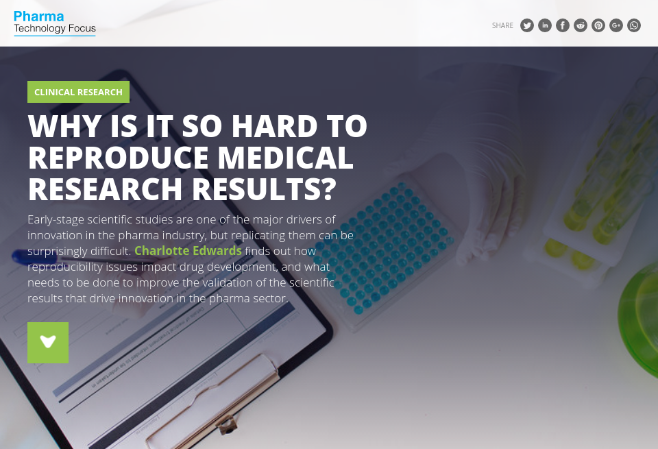 Why is it so hard to reproduce medical research results - Pharma ...