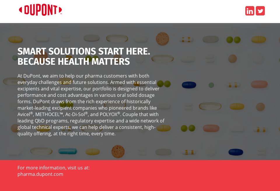 Dupont Pharmaceuticals - Pharma Technology Focus | Issue 89 | December 2019