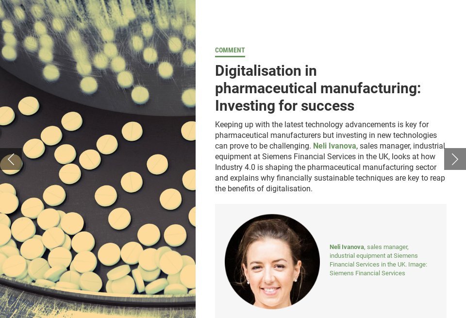 Digitalisation in pharmaceutical manufacturing - Pharma Technology ...