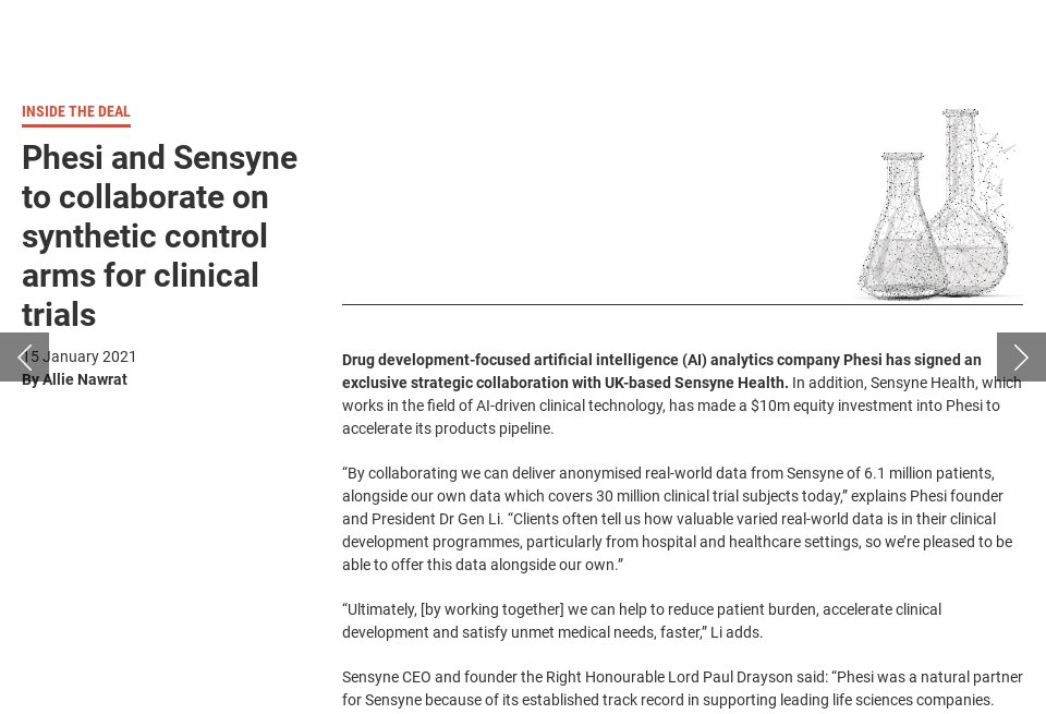 Inside the deal - Pharma Technology Focus | Issue 103 | February 2021