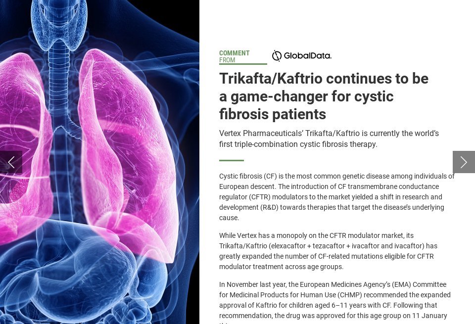 Trikafta/Kaftrio continues to be a game-changer for cystic fibrosis ...