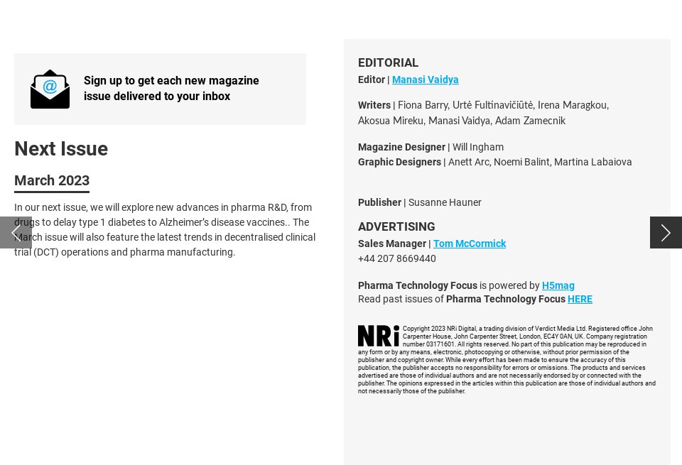 Next issue - Pharma Technology Focus | Issue 127 | February 2023