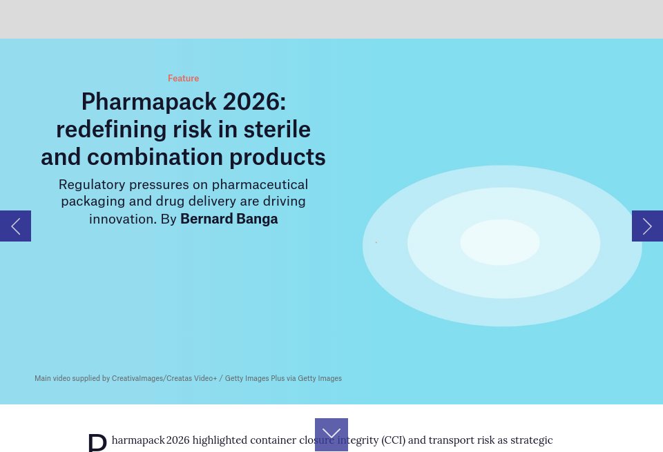 Pharmapack 2026: redefining risk in sterile and combination products ...