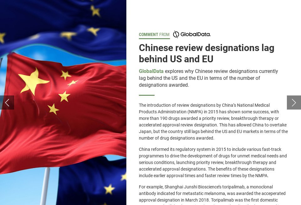 Chinese review designations lag behind US and EU - Pharma Technology ...