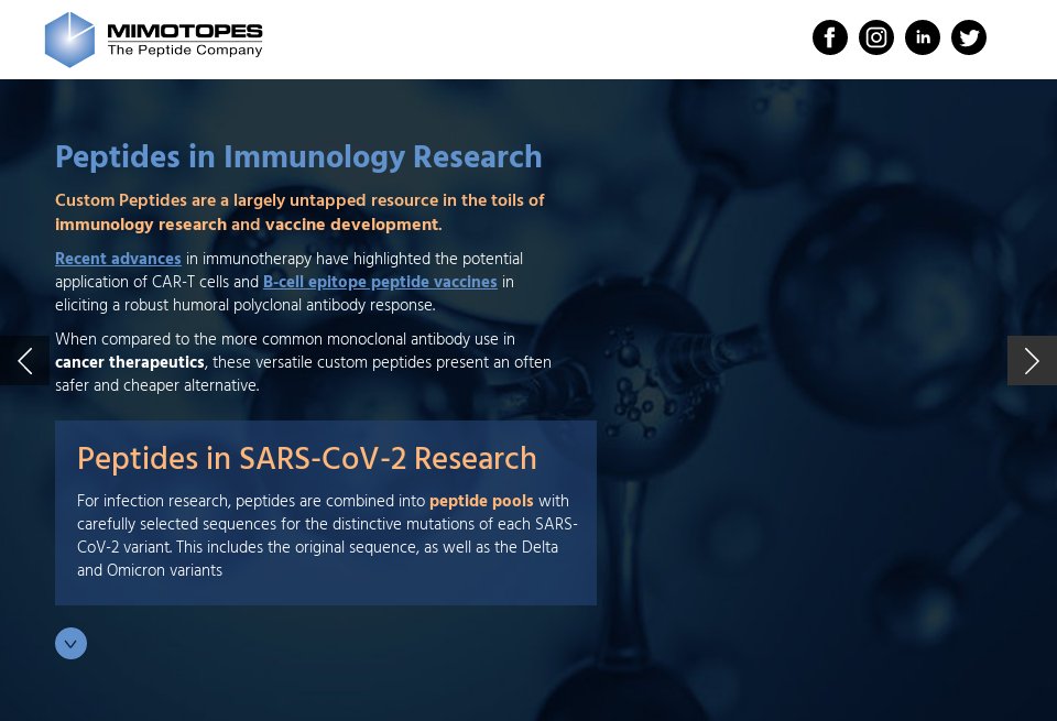 Mimotopes - Pharma Technology Focus | Issue 114 | January 2022