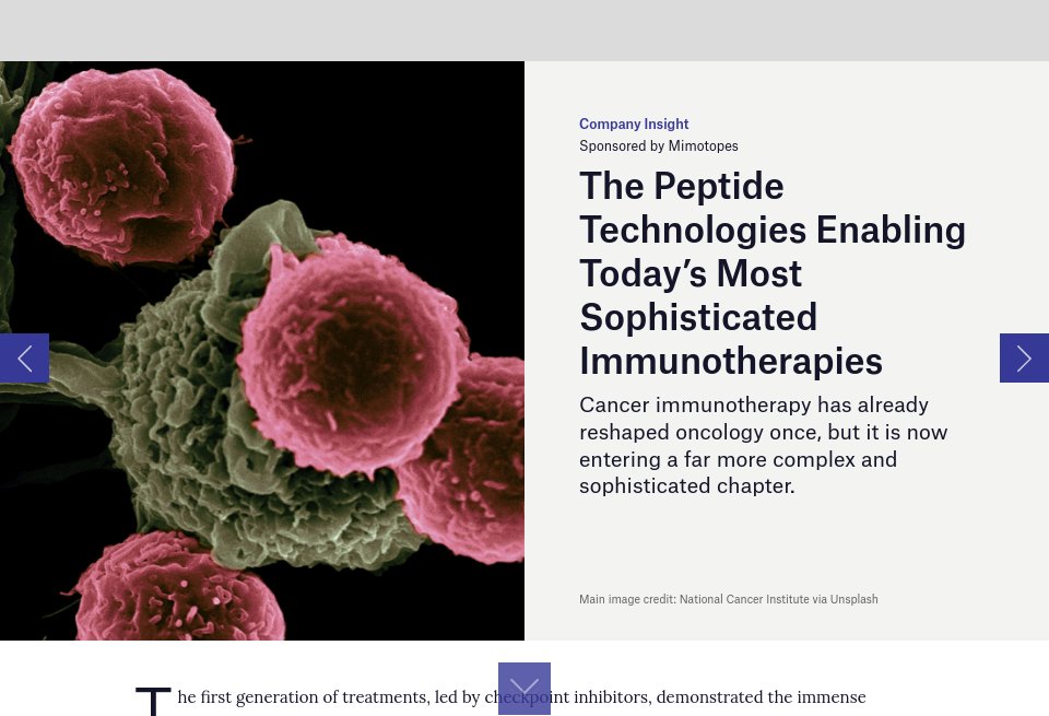 Mimotopes Company Insight - Pharma Technology Focus | Issue 161 ...