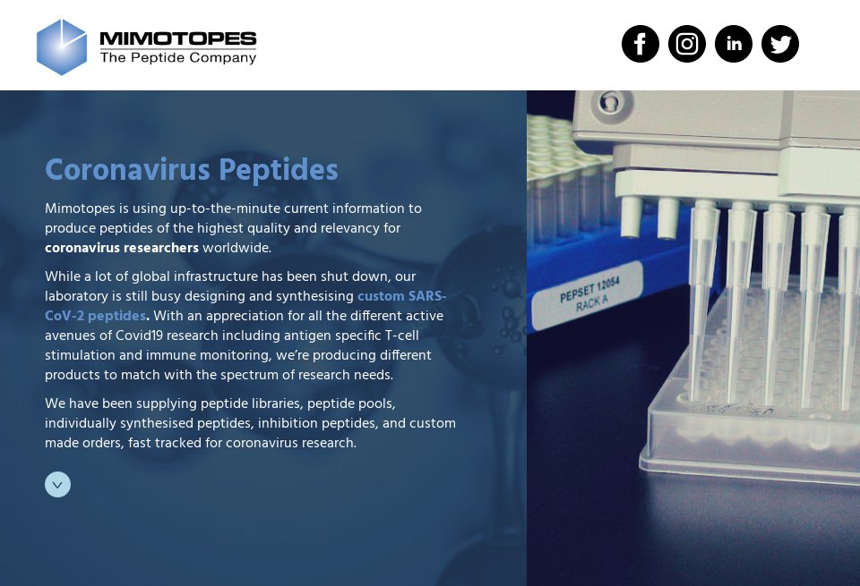 Mimotopes - Pharma Technology Focus | Issue 96 | July 2020