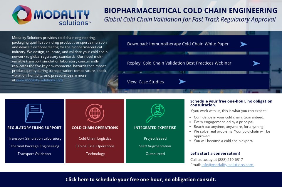 Modality Solutions - Pharma Technology Focus | Issue 95 | June 2020
