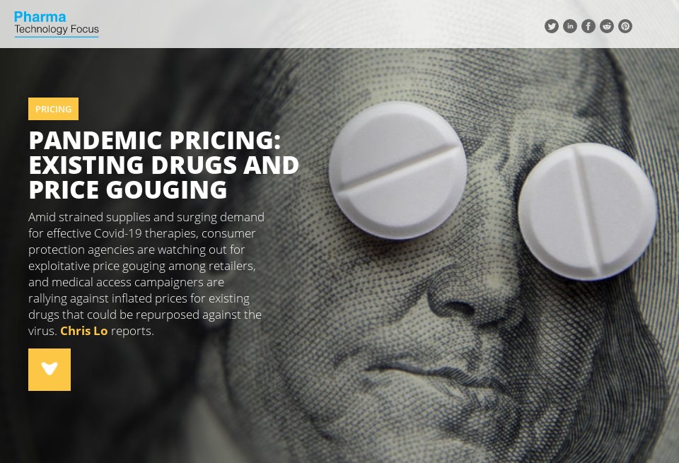 Pandemic pricing: existing drugs and price gouging - Pharma Technology ...