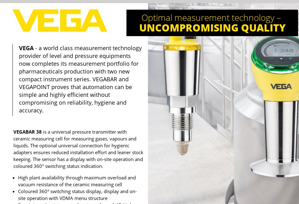 VEGA Australia - Pharma Technology Focus | Issue 95 | June 2020