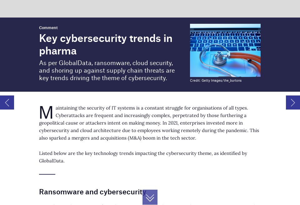 Key cybersecurity trends in Pharma - Pharma Technology Focus | Issue ...