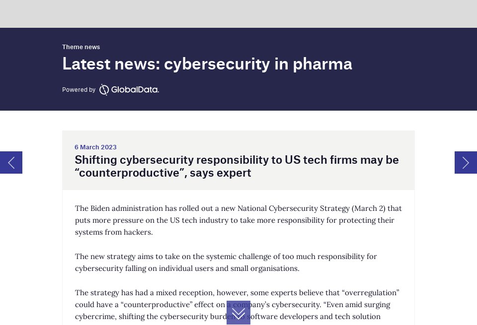 Latest news: cybersecurity in pharma - Pharma Technology Focus | Issue ...
