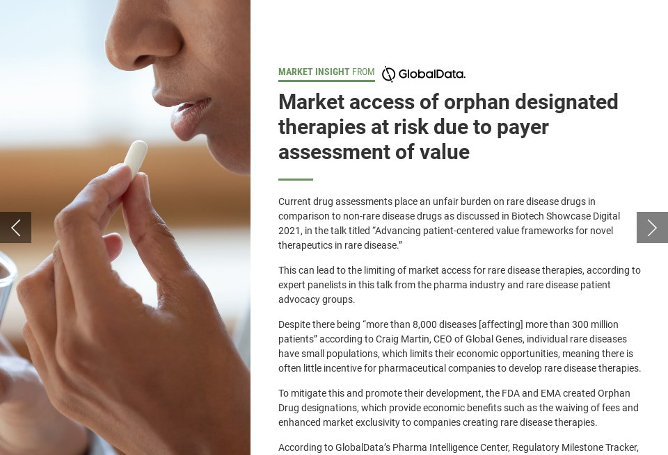 Market access of orphan designated therapies at risk - Pharma ...