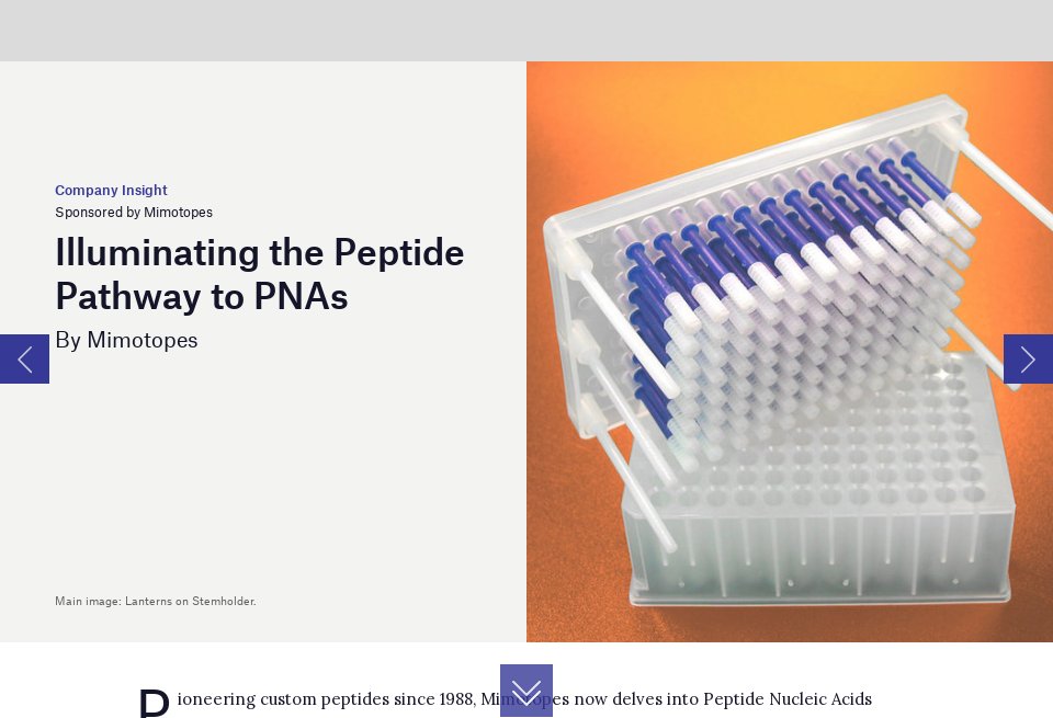 Mimotopes Company Insight - Pharma Technology Focus | Issue 140 | March ...