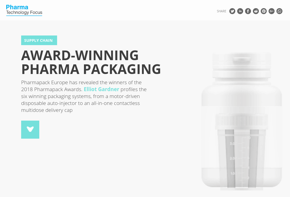 Award-winning pharma packaging - Pharma Technology Focus | Issue 70 ...