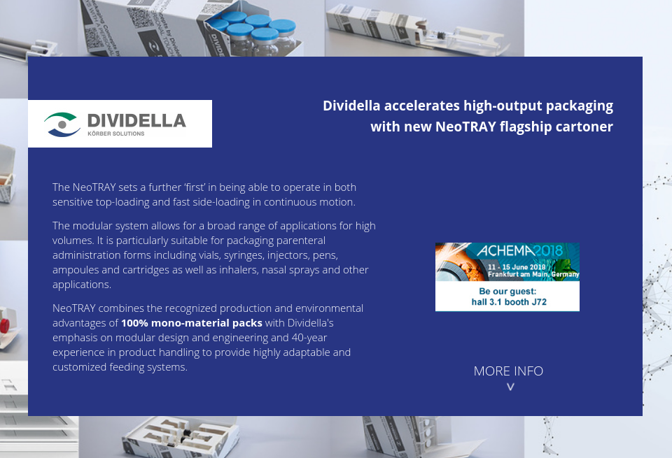 Dividella AG - Pharma Technology Focus | Issue 70 | May 2018