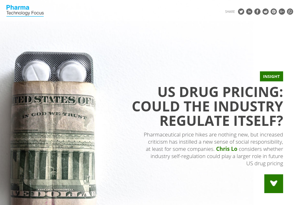 US drug pricing: could the industry regulate itself? - Pharma ...