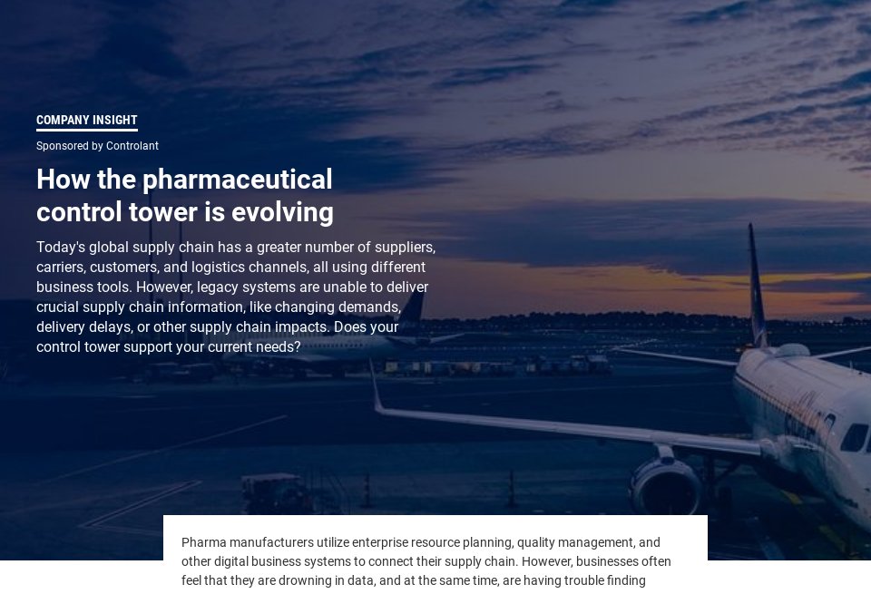 Controlant Company Insight - Pharma Technology Focus | Issue 106 | May 2021