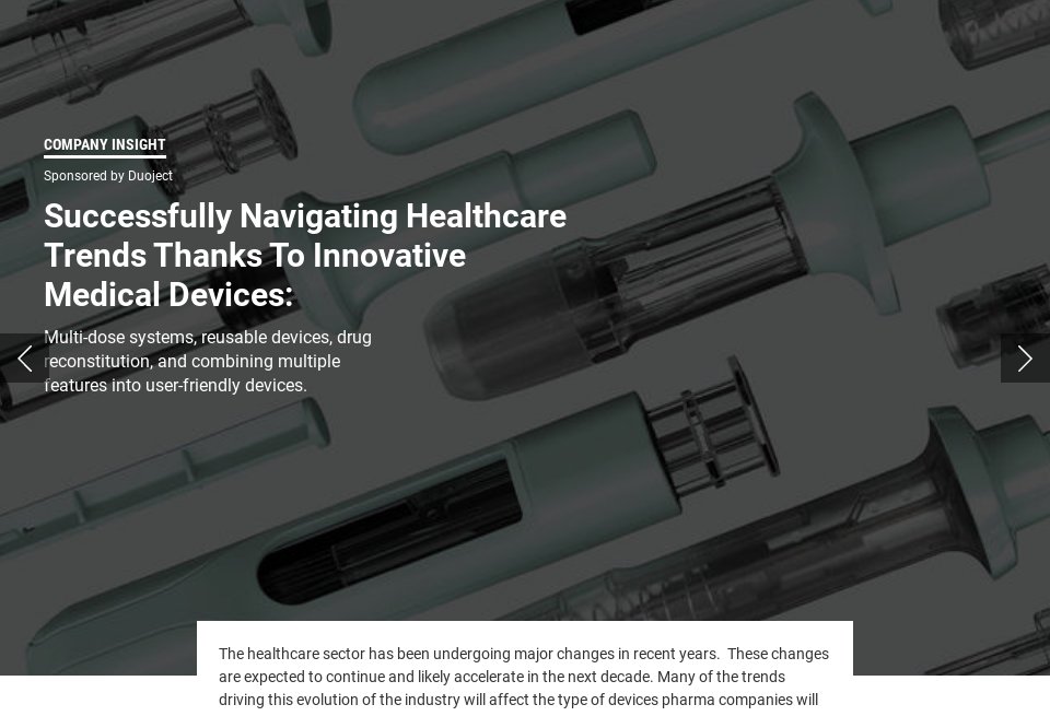 Duoject Company Insight - Pharma Technology Focus | Issue 106 | May 2021