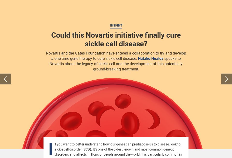 Could this Novartis initiative finally cure sickle cell disease ...