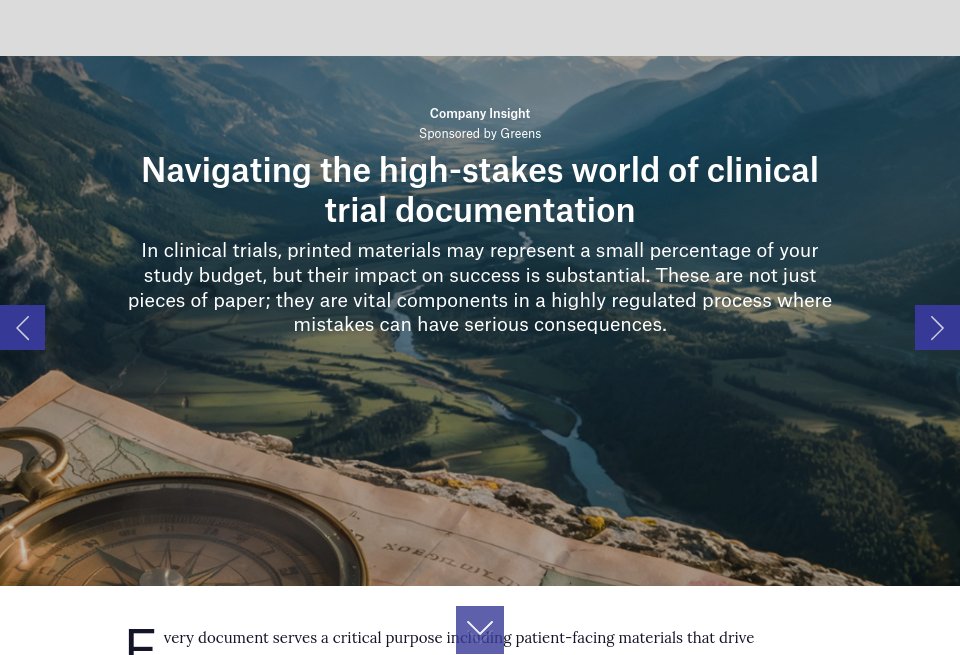 Greens Company Insight - Pharma Technology Focus | Issue 154 | May 2025