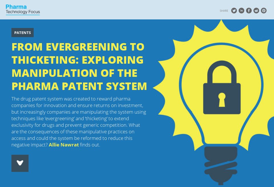 From evergreening to thicketing: exploring manipulation of the pharma ...