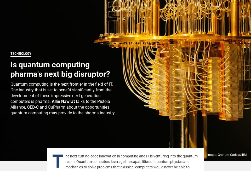 Is quantum computing pharma's next big disruptor? - Pharma Technology ...