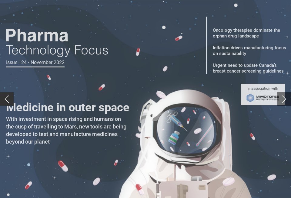 Home | Medicine in outer space - Pharma Technology Focus | Issue 124 | November 2022