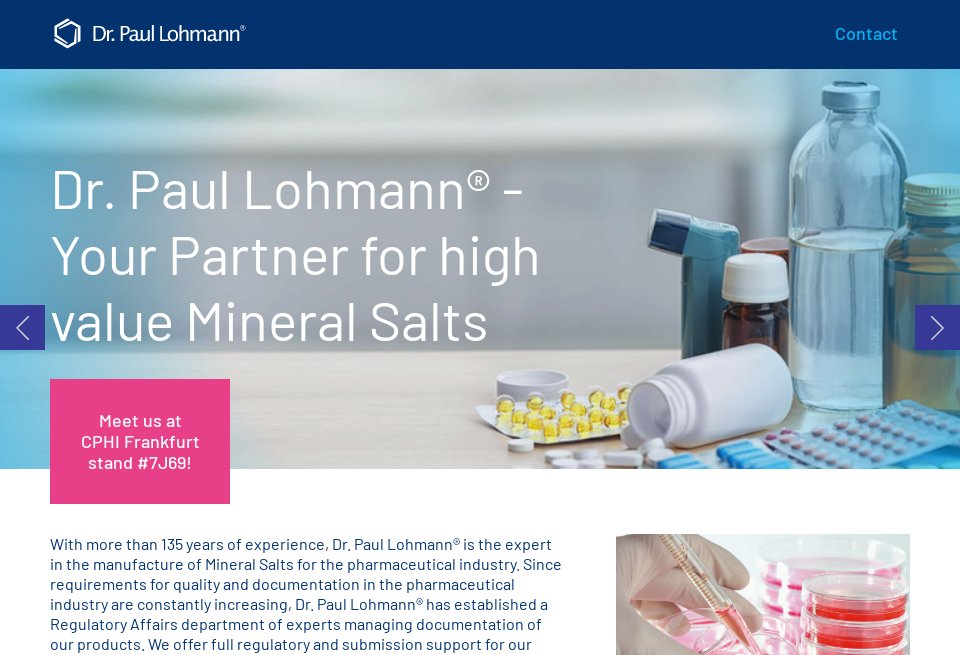 Dr. Paul Lohmann - Pharma Technology Focus | Issue 136 | November 2023