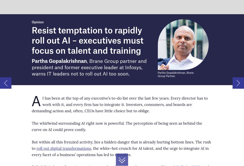 Resist temptation to rapidly roll out AI – executives must focus on ...