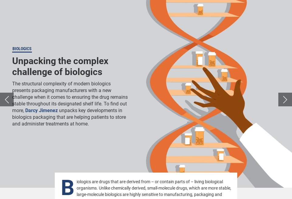 Unpacking the complex challenge of biologics - Pharma Technology Focus ...