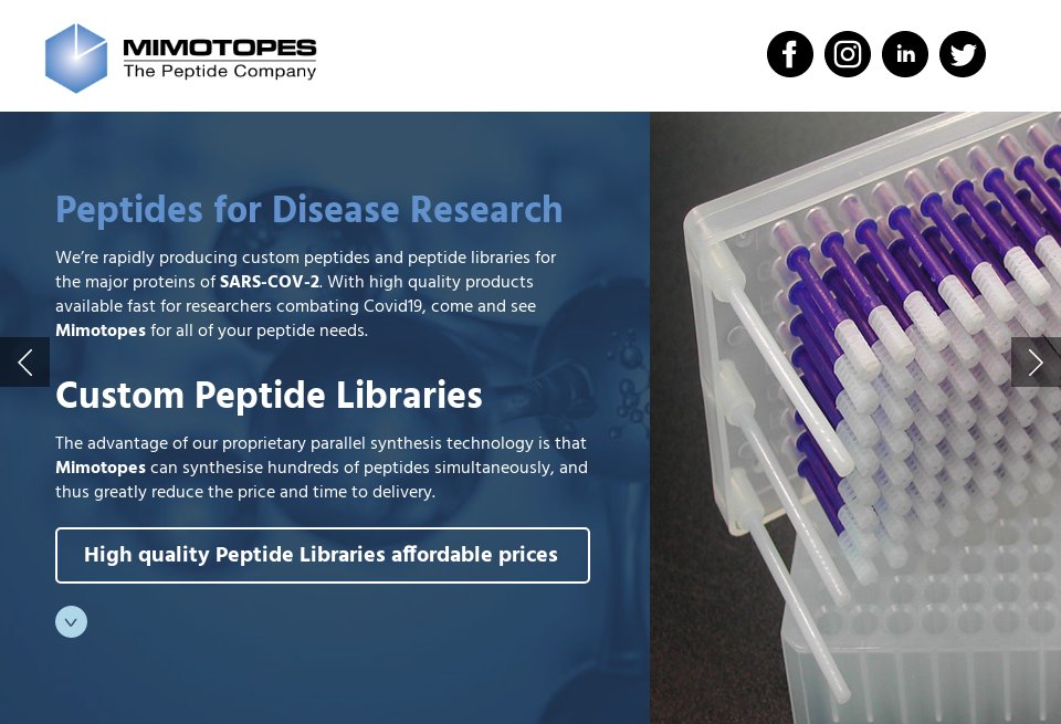 Mimotopes - Pharma Technology Focus | Issue 123 | October 2022