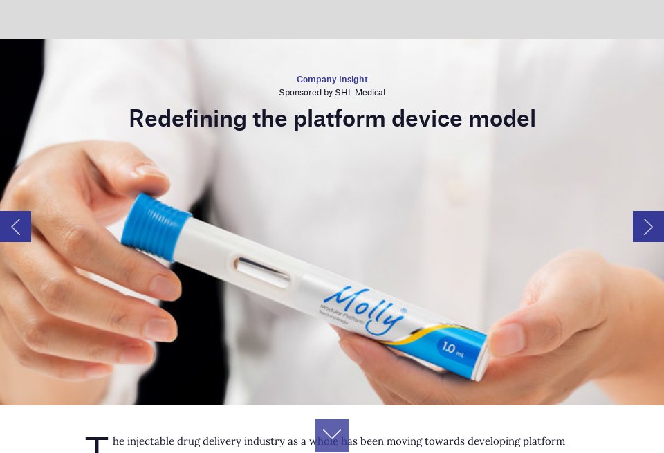 SHL Medical Company Insight - Pharma Technology Focus | Issue 135 | October 2023
