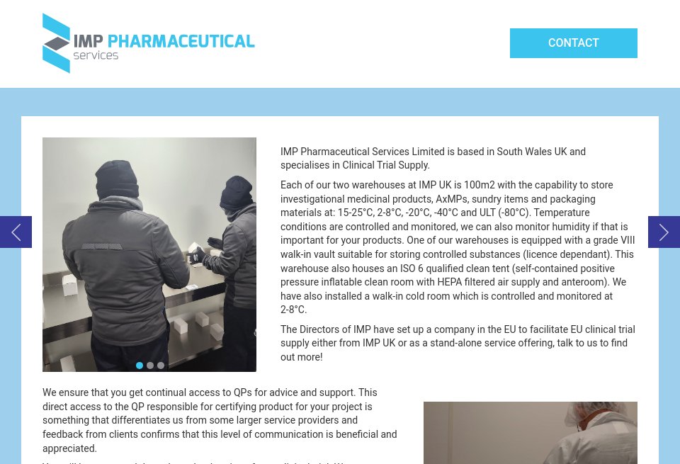 IMP Pharmaceutical Services - Pharma Technology Focus | Issue 147 ...