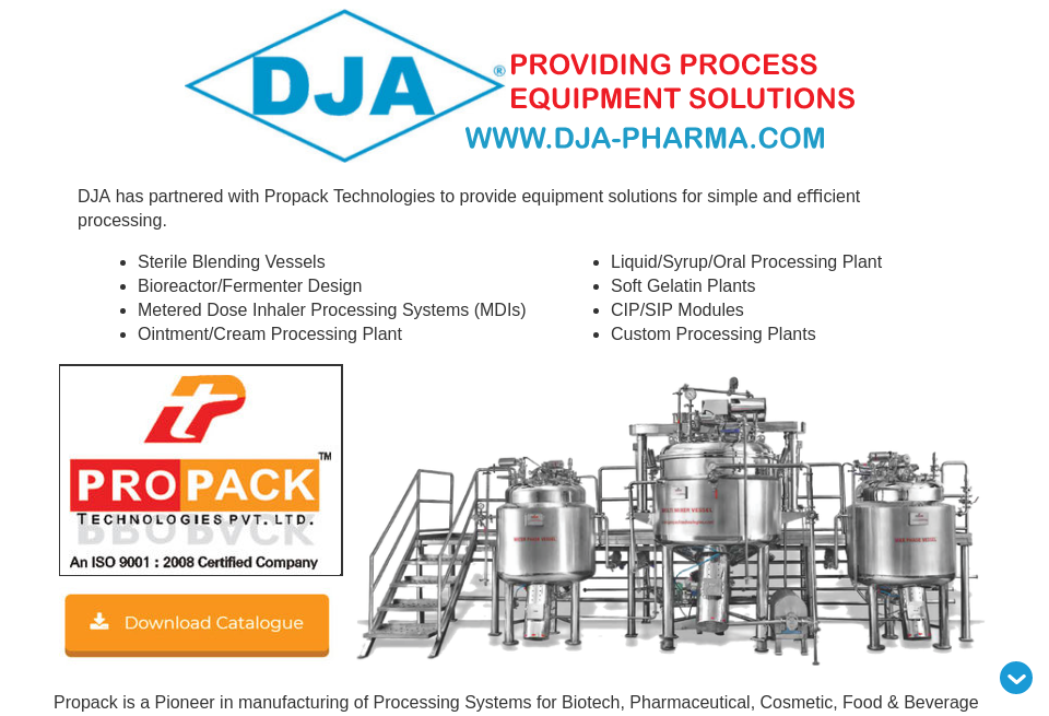 Daiichi Jitsugyo - Pharma Technology Focus | Issue 74 | September 2018