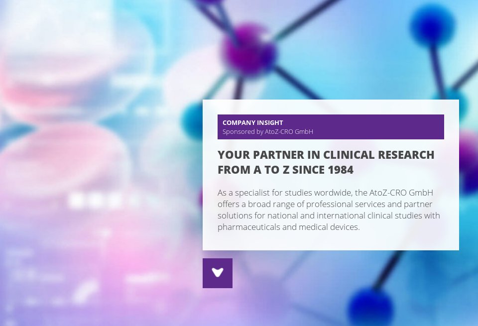 AtoZ-CRO Company Insight - Pharma Technology Focus | Issue 86 | September 2019