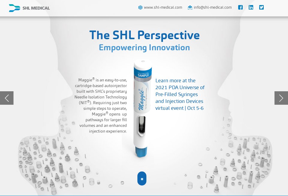 SHL Medical - Pharma Technology Focus | Issue 110 | September 2021