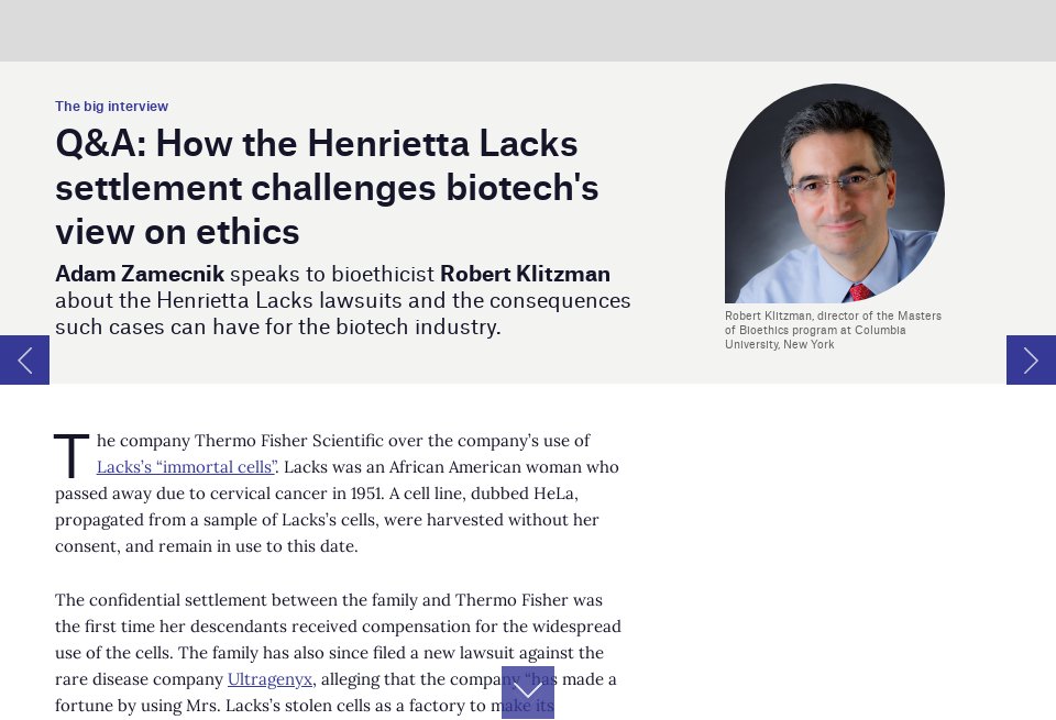 Q&A: How the Henrietta Lacks settlement challenges biotech's view on ...