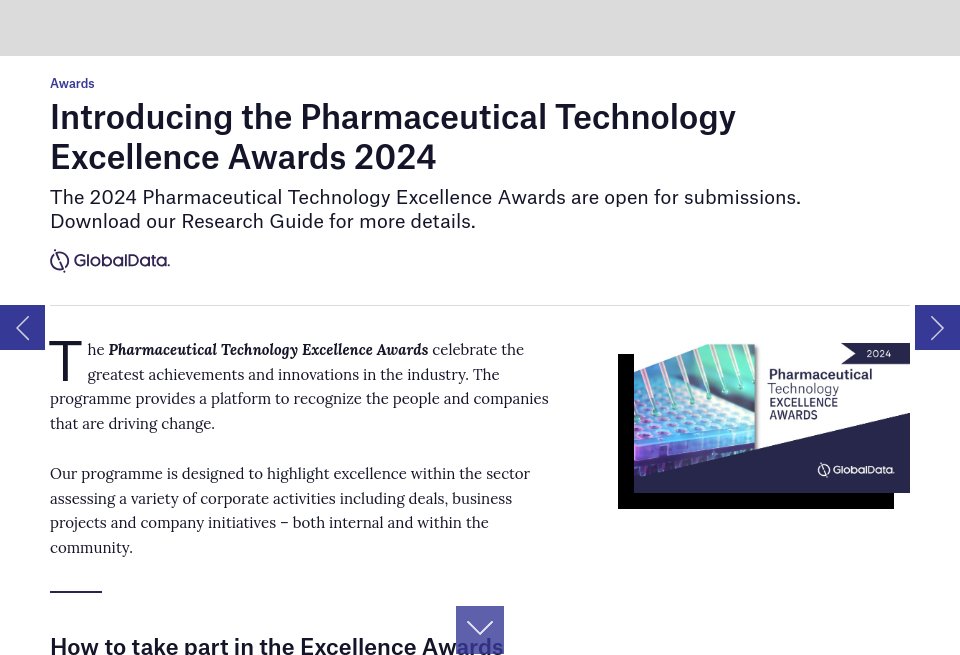Excellence Awards - Pharma Technology Focus | Issue 146 | September 2024