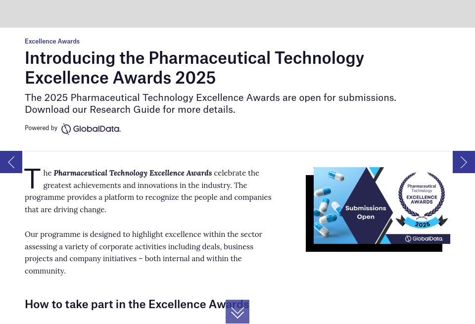 Excellence Awards - Pharma Technology Focus | Issue 158 | September 2025
