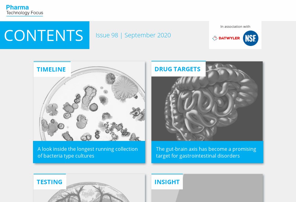 Contents - Pharma Technology Focus | Issue 98 | September 2020